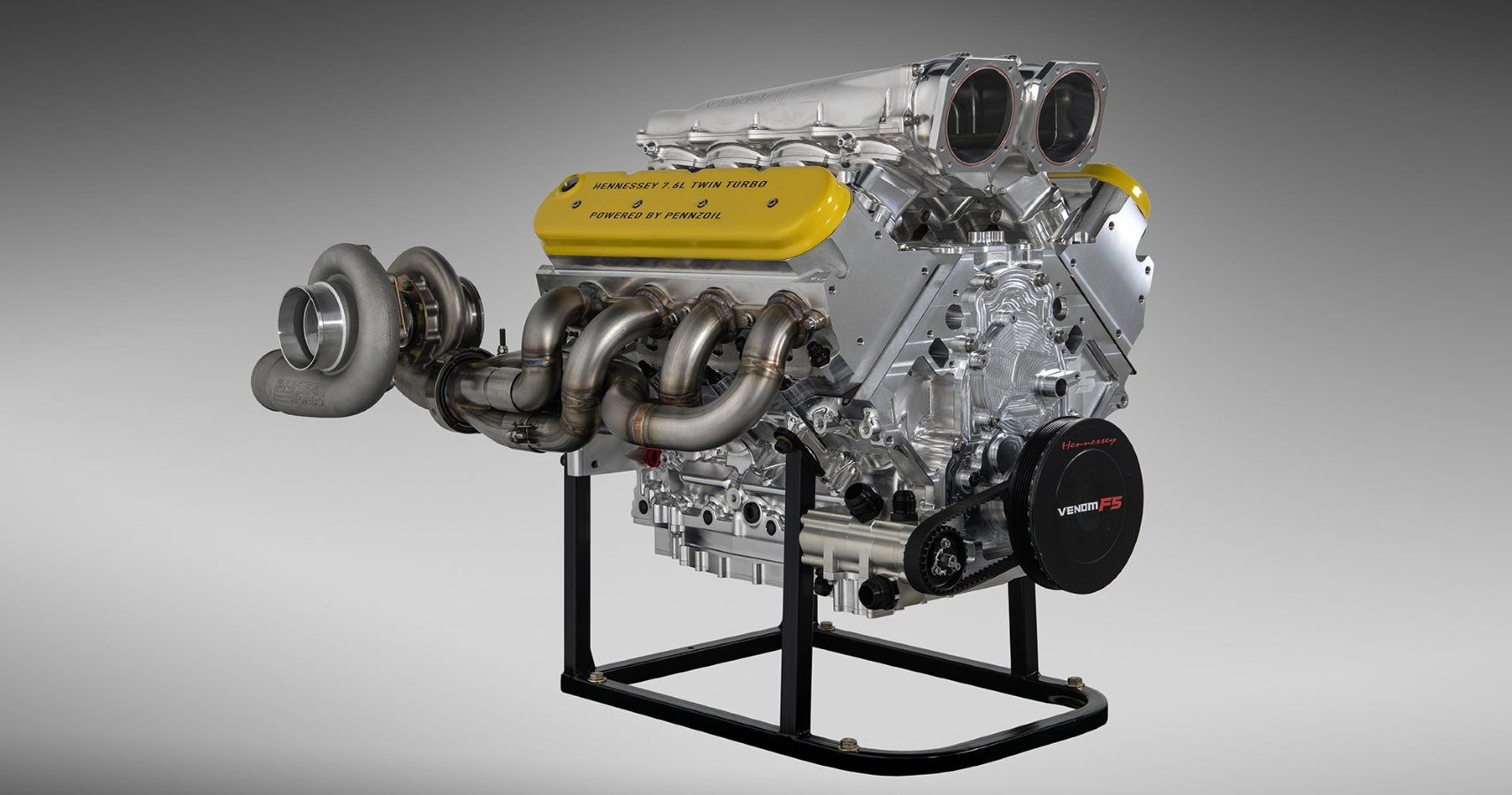 Hennessey's Insanely Powerful F5 Twin-Turbo Engine Looks Like The GM LS