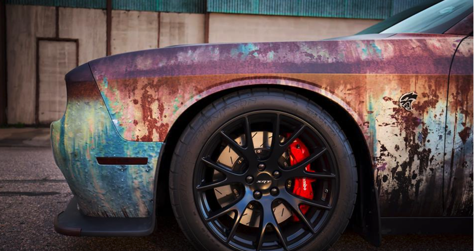Rusty-Looking Dodge Challenger SRT Hellcat Packs Power With Post ...