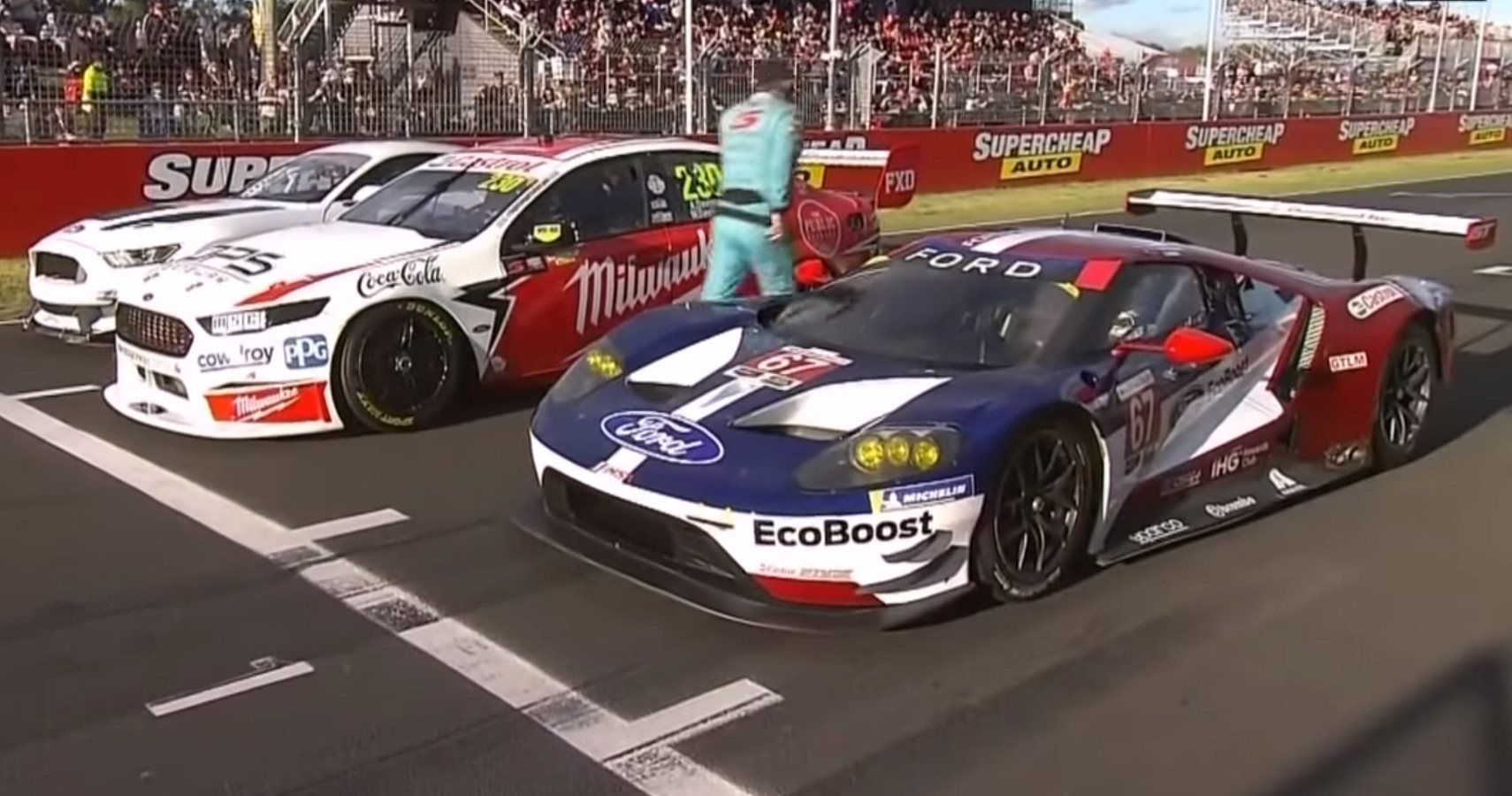 Ford Pits GT, Mustang GT4 And FGX Falcon Against Each Other In Race