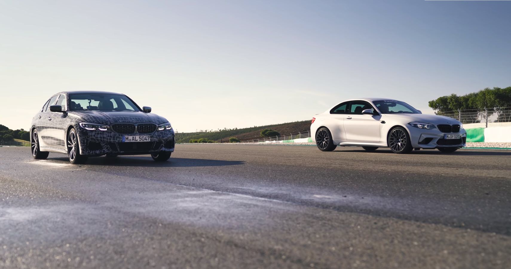 Watch a BMW M2 Competition Take On An M340i In Drag And Rolling Races