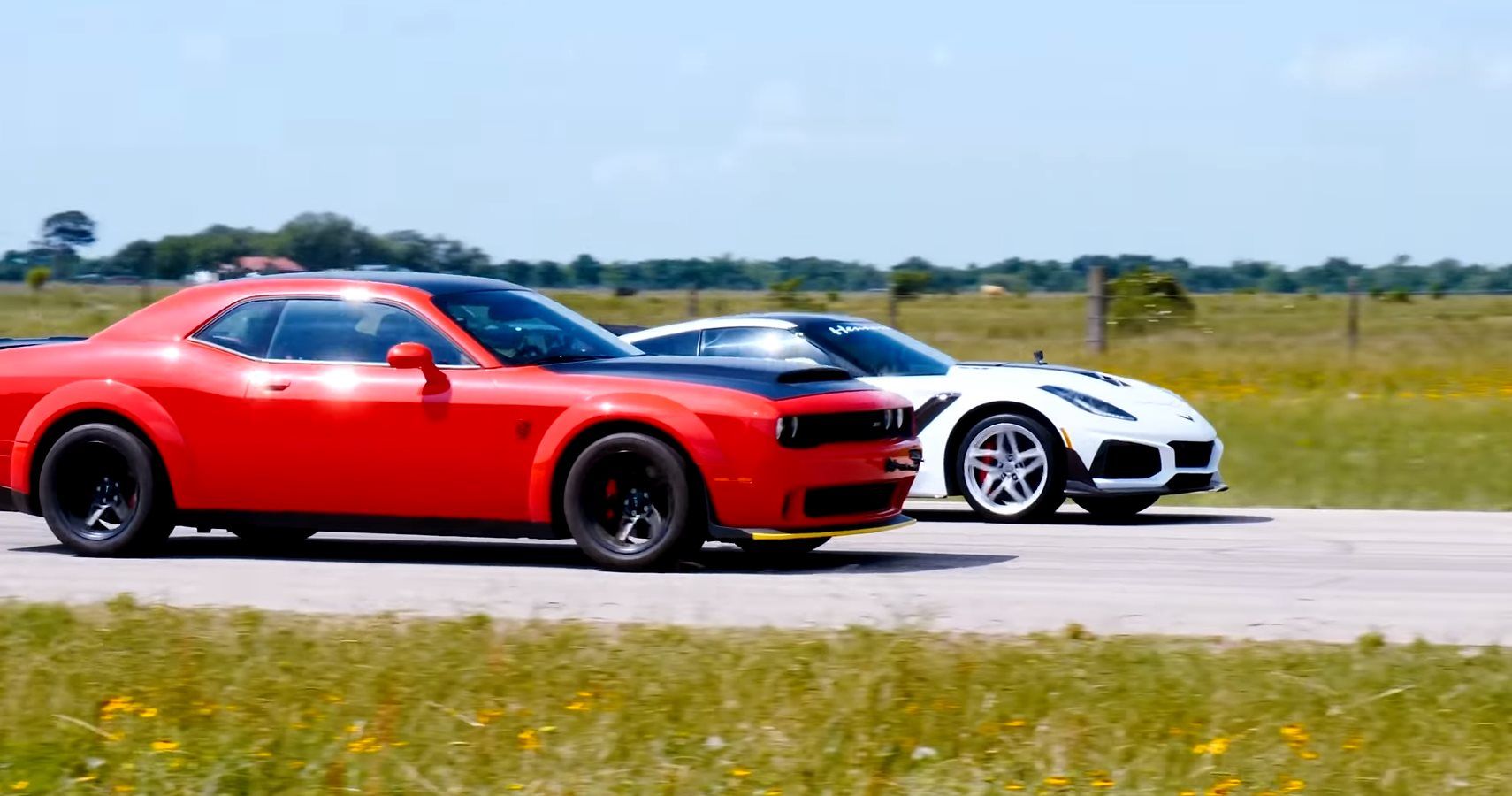 Hennessey Shows Off What 1,000 HP Corvette Can Do Against A Dodge Demon ...