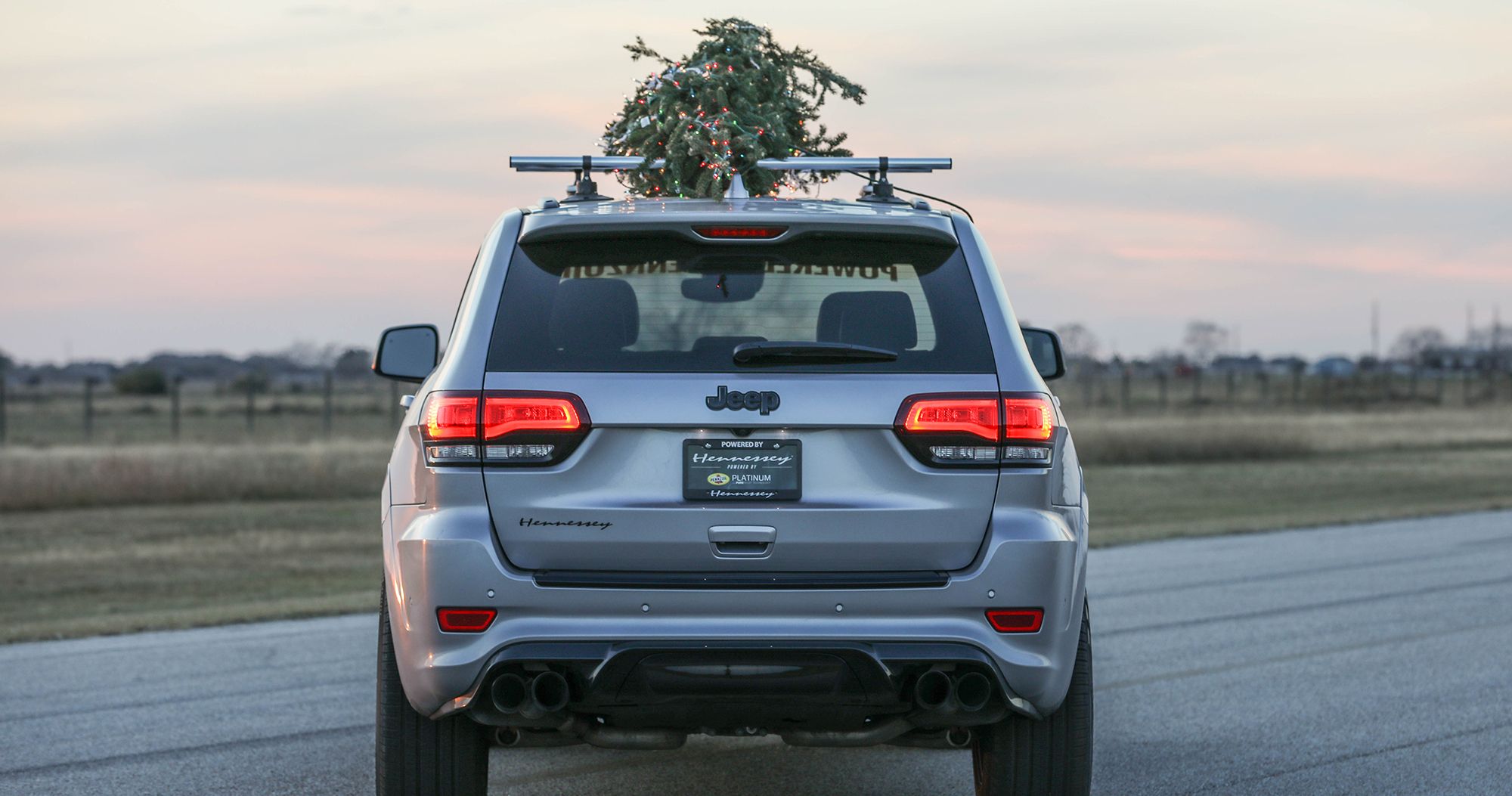 World's Fastest Christmas Tree (And 1000 HP Jeep Trackhawk) Does 181 MPH!
