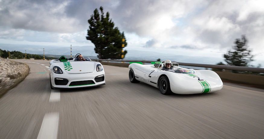 Porsche's Legendary 908 Bergspyder Hill Climber Meets Boxster Bergspyder