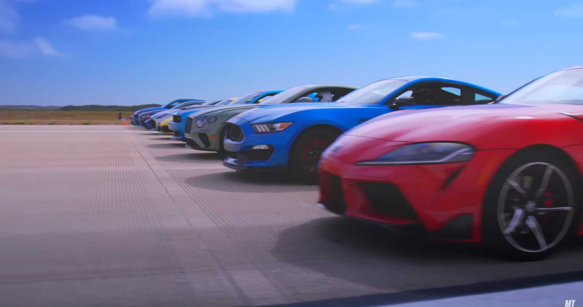 Watch The World's 12 Greatest Supercars Vie For Drag Race Supremacy