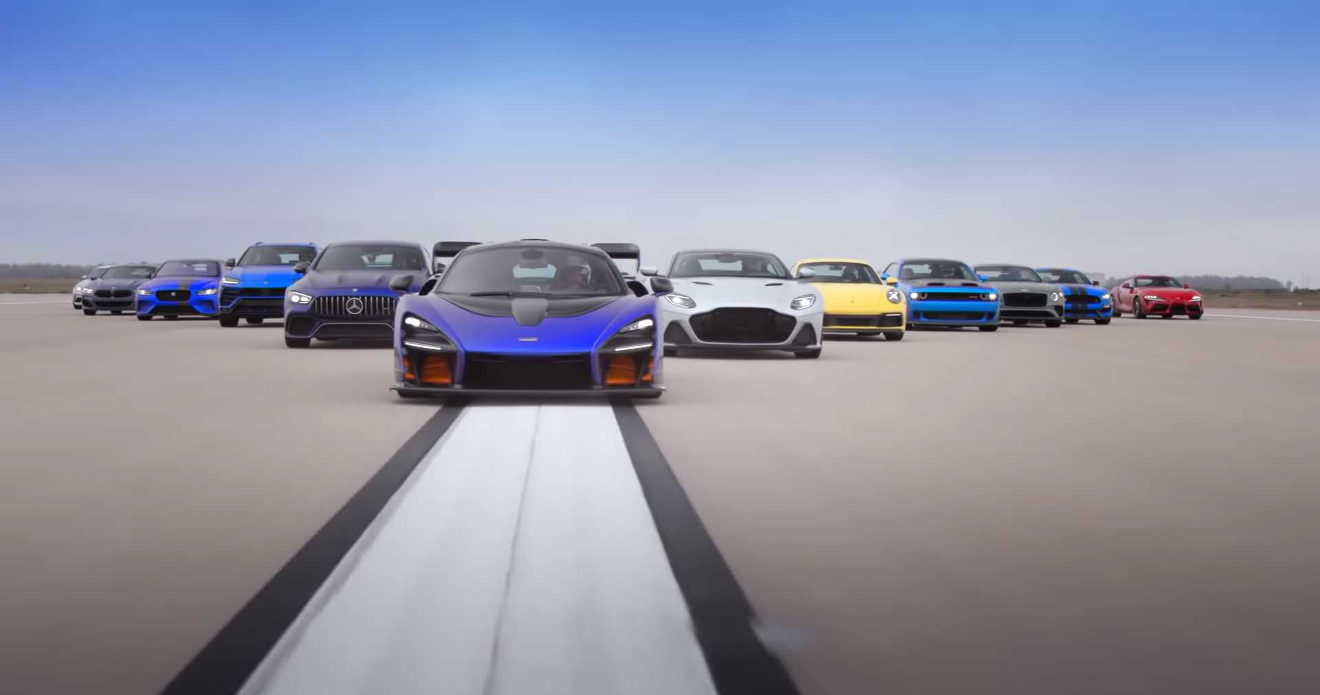 Watch The World's 12 Greatest Supercars Vie For Drag Race Supremacy