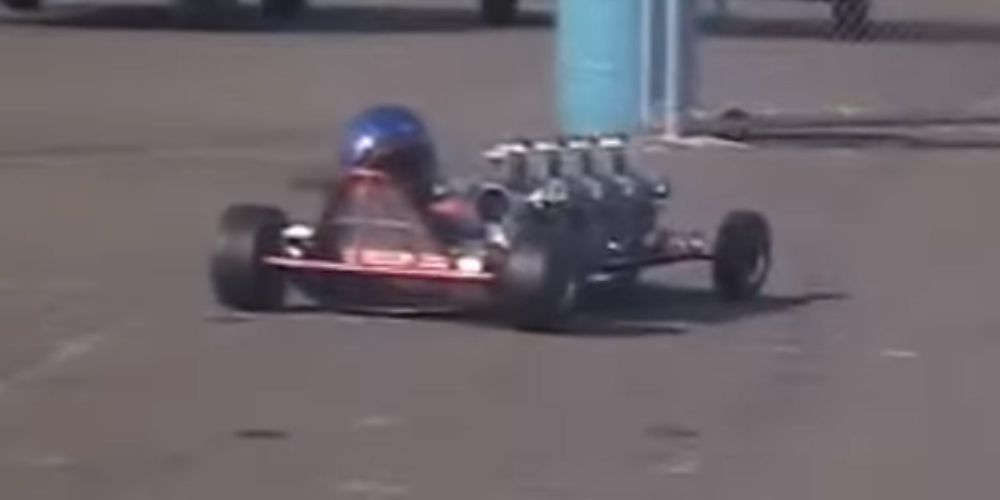 Tearing Up The Track In A Quad-Engine Drag Kart