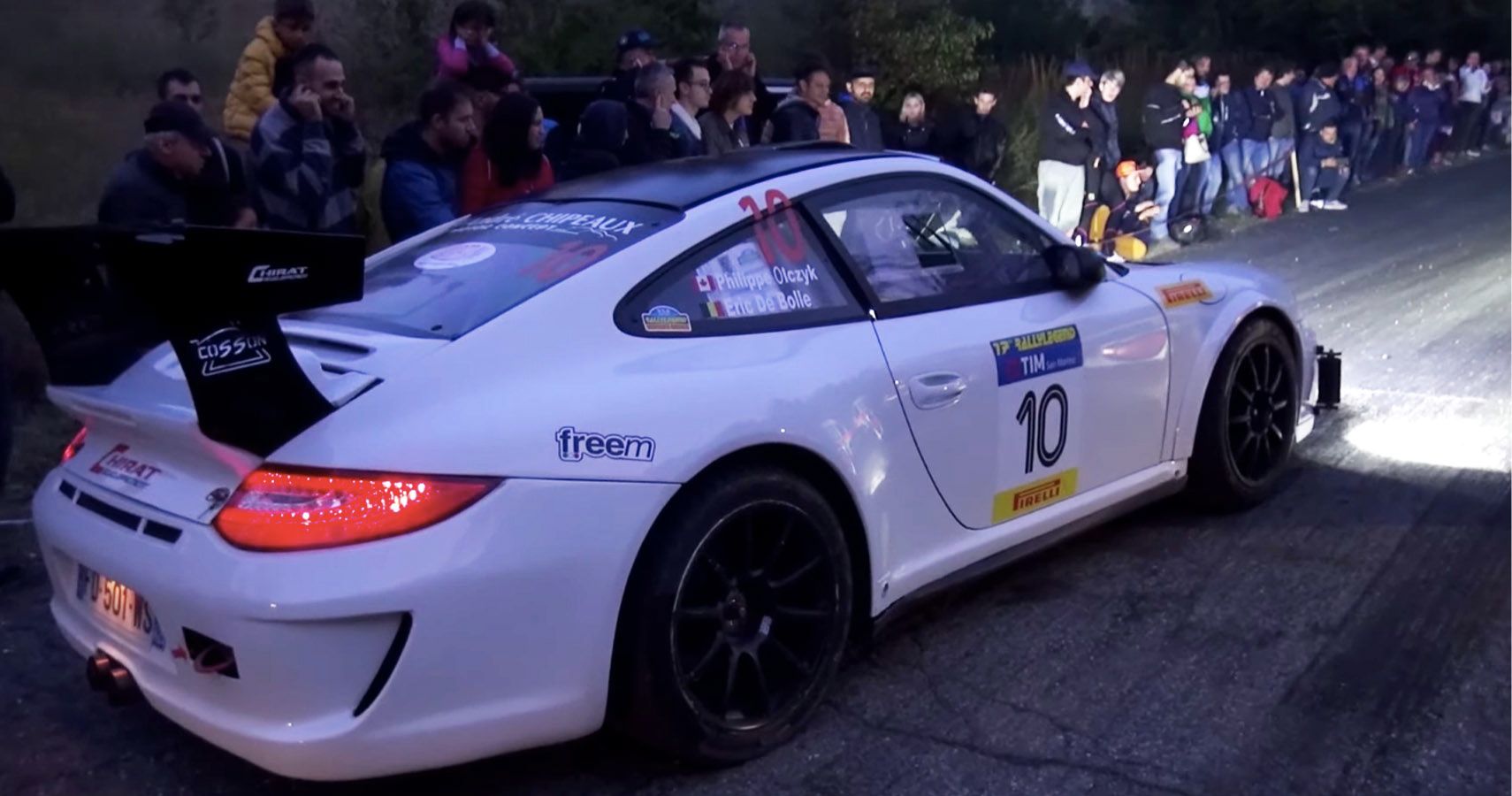 Watch And Listen As A Porsche 911 GT3 Tears Up Rally Course