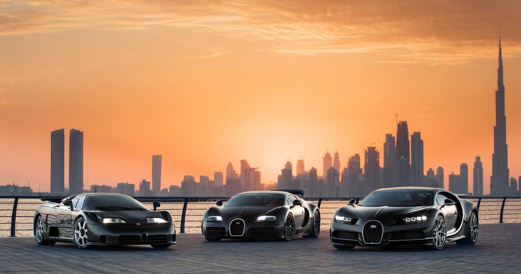 Bugatti Brings Together 3 Legendary Models in Dubai