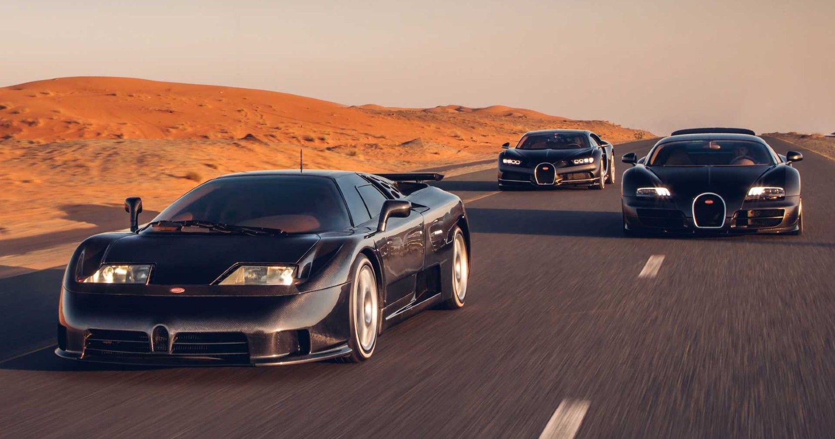 Bugatti Brings Together 3 Legendary Models in Dubai