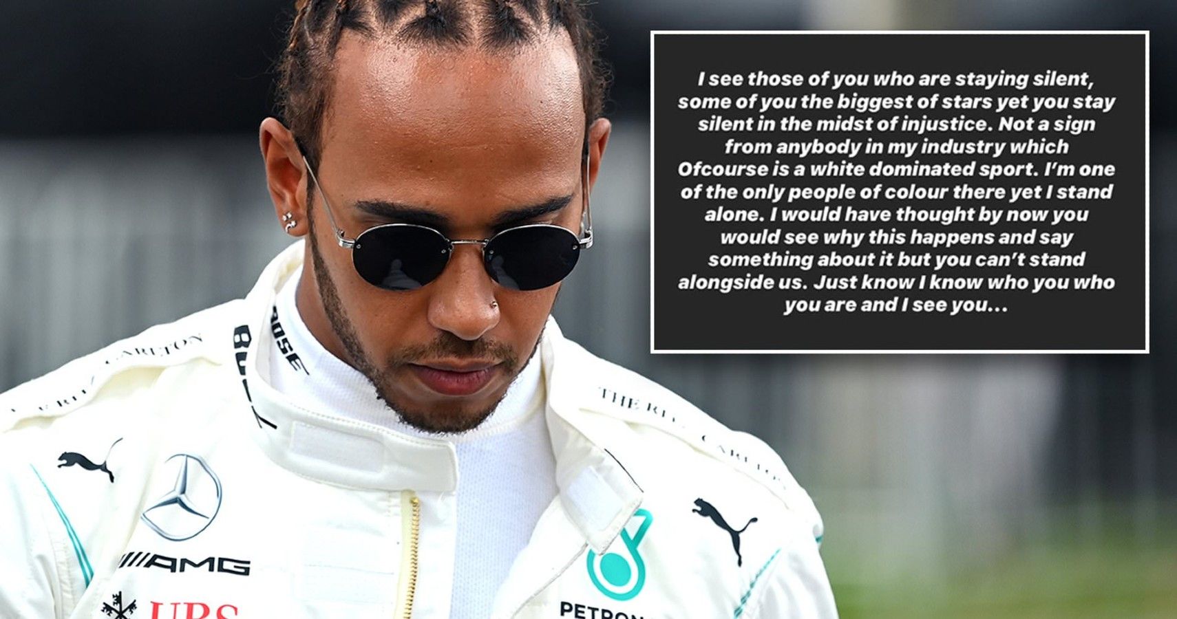 F1 Superstar Lewis Hamilton Proudly Supports Black Lives Matter
