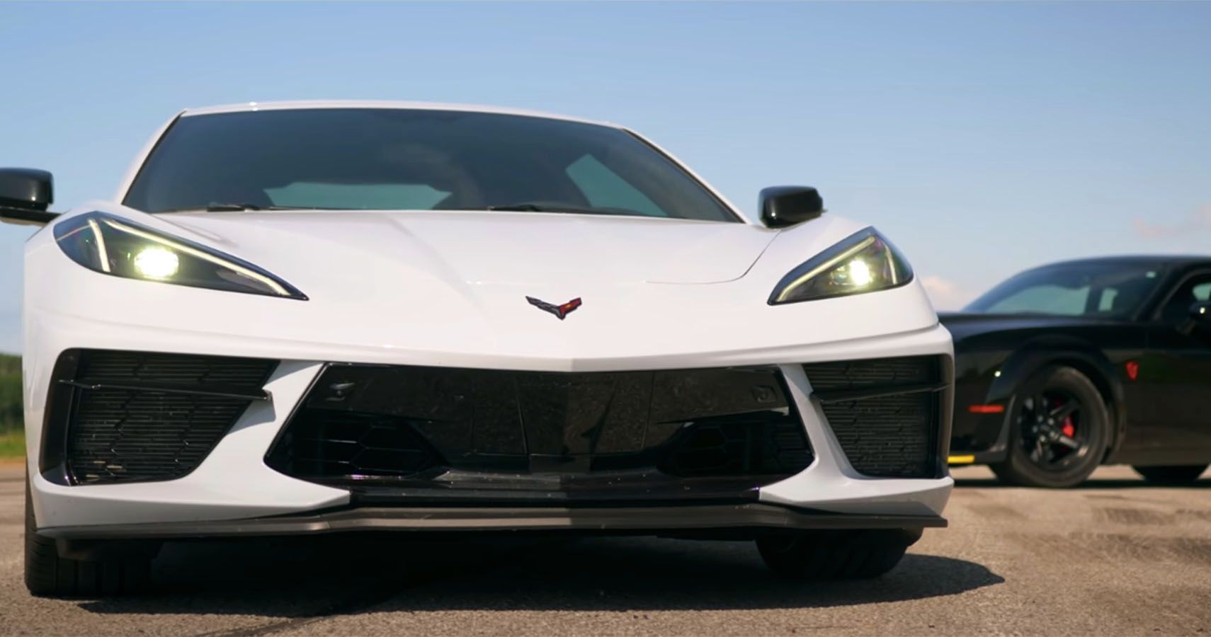 Head's Up: C8 Corvette Challenges Dodge Demon At The Drag Strip