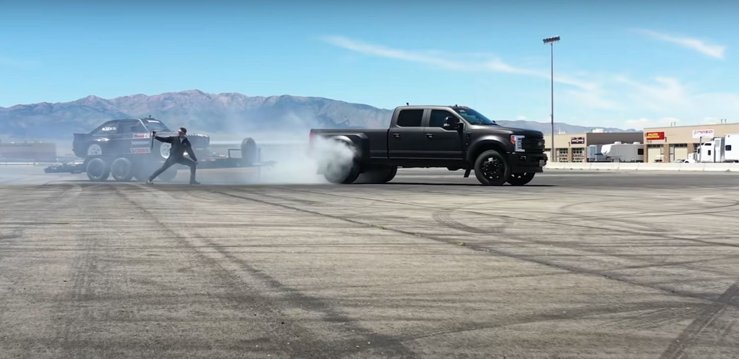 Ken Block Drifts His Ford F-450 Super Duty Dually