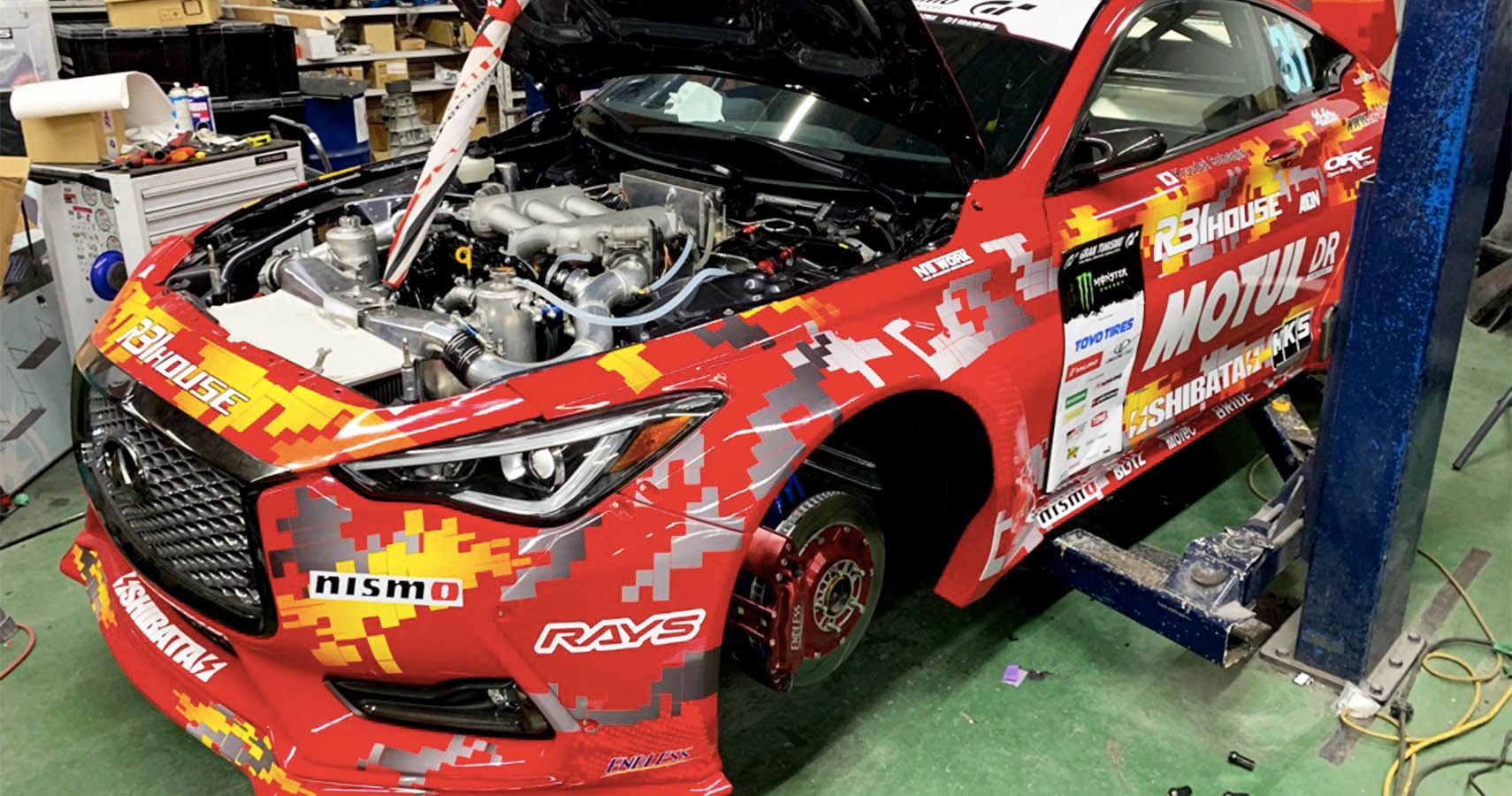 Watch A 1,000 HP Infiniti Q60 Hit A Wet Track For Shakedown Testing