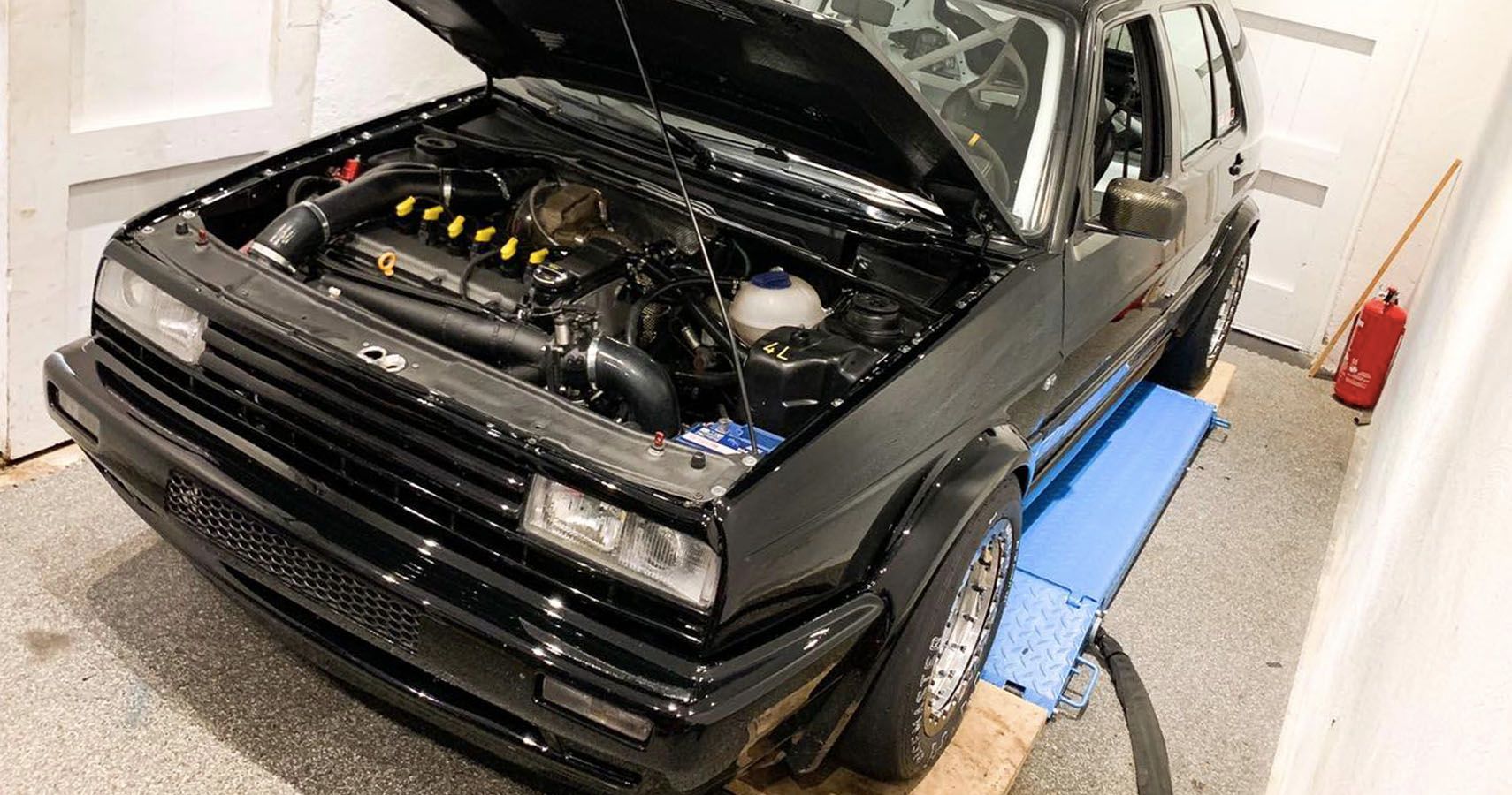 Watch An 1,100-HP AWD-Swapped Mk2 VW Golf Hit The Strip