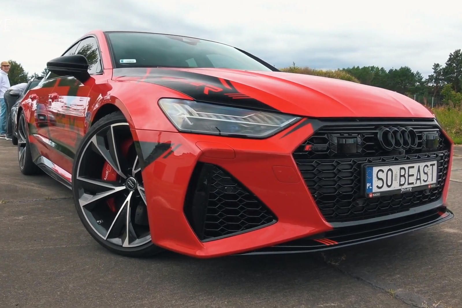 This 900HP Audi RS7 C8 Sportback License Plate Says “So Beast” For A Reason
