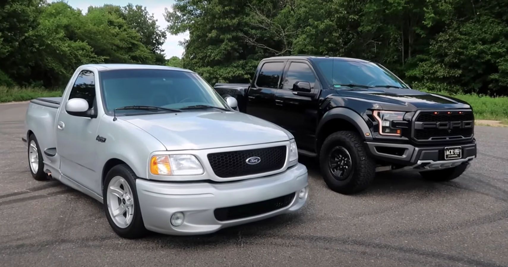 Ford F-150 Drag Action: New School Raptor Vs Old School Lightning