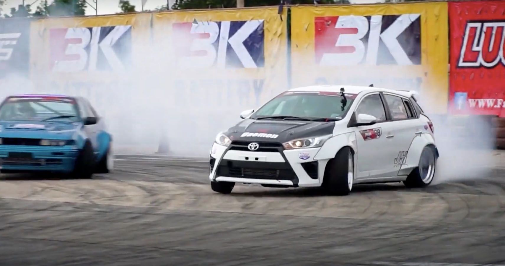 Watch This RWD & 2JZ Swapped Toyota Yaris Shred Rubber