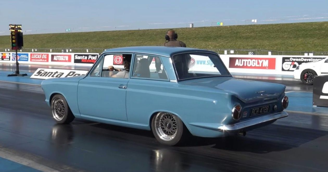 ’63 Ford Cortina: Watch This Supercharged Swapped Sleeper Drag Racing