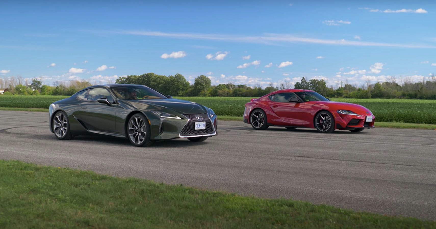 Sibling Rivalry: Throttle House Races A Toyota Supra Vs Lexus LC500