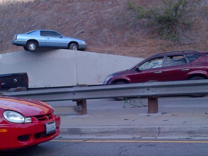 Awesome Pics Of Cars Getting Stuck In Weird Places