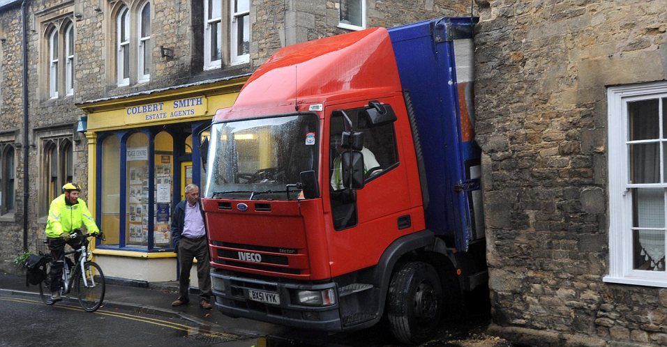 Awesome Pics Of Cars Getting Stuck In Weird Places