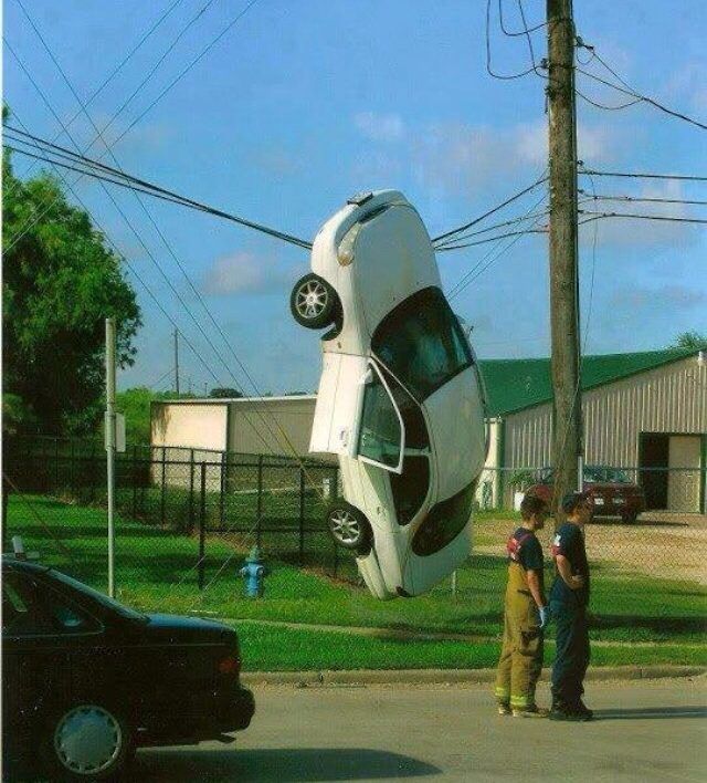 Awesome Pics Of Cars Getting Stuck In Weird Places