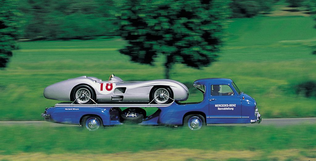 The Blue Wonder: Mercedes' Ultimate Race Car Transporter