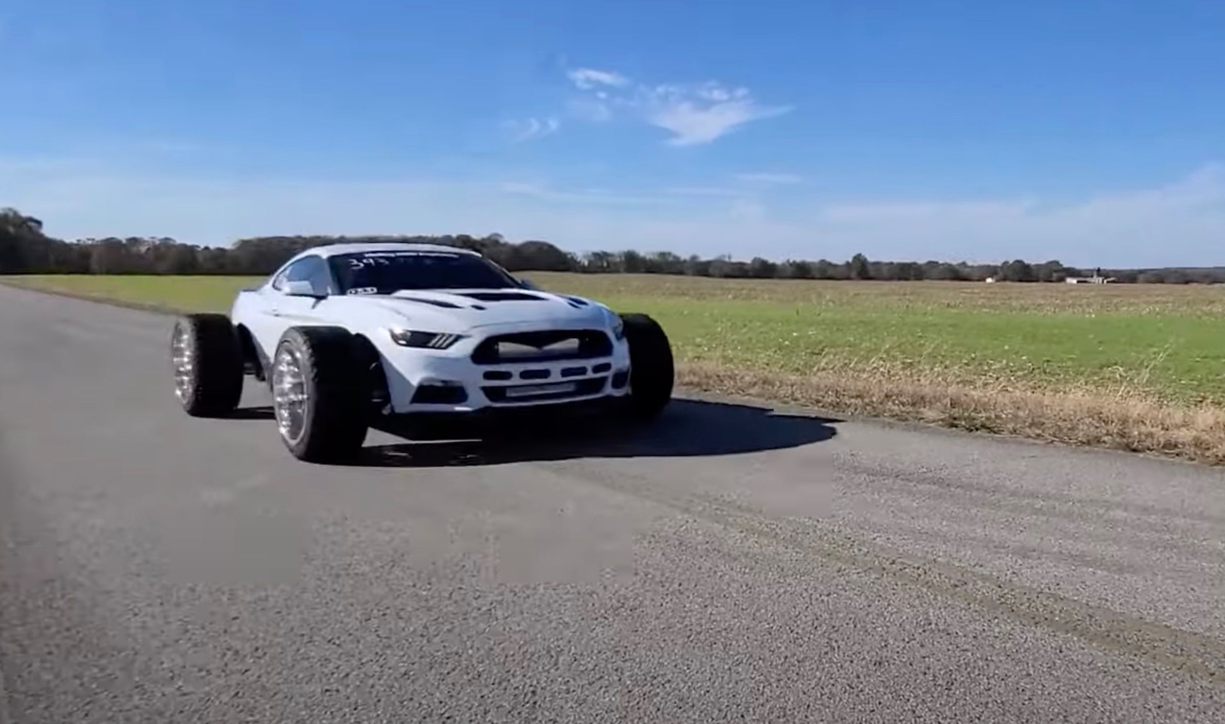 Watch This Monster Mustang Rock Massive 24-Inch Wheels
