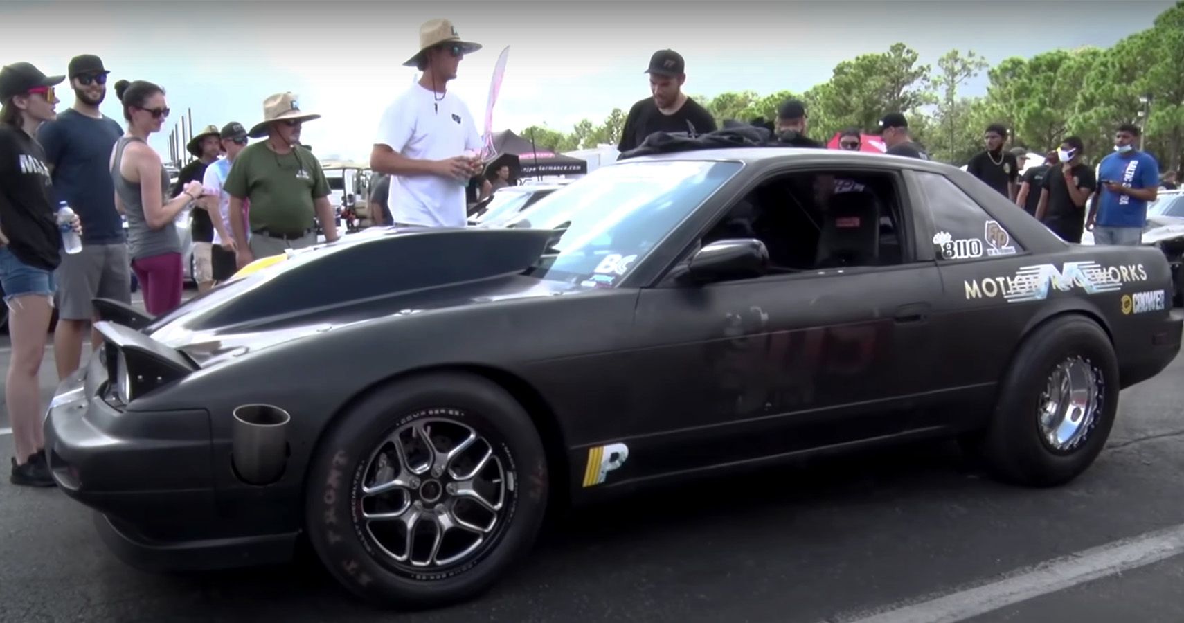 Watch This Nissan 240SX Drag Car Dial In A Massive 91mm Turbo At The Strip