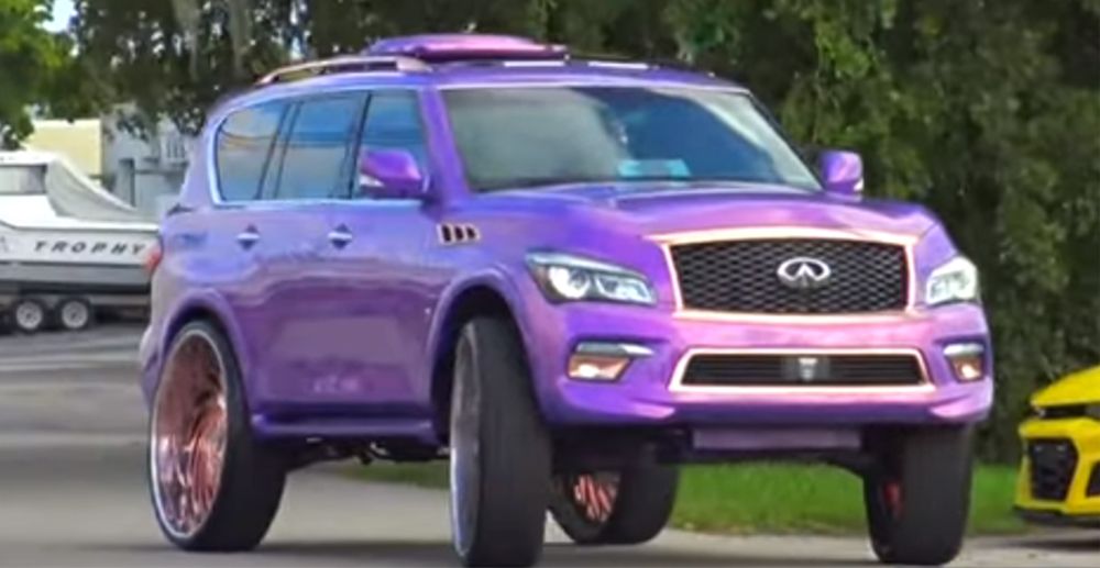 This Infiniti SUV Officially Reaches Maximum Donk With 34-Inch Asanti ...