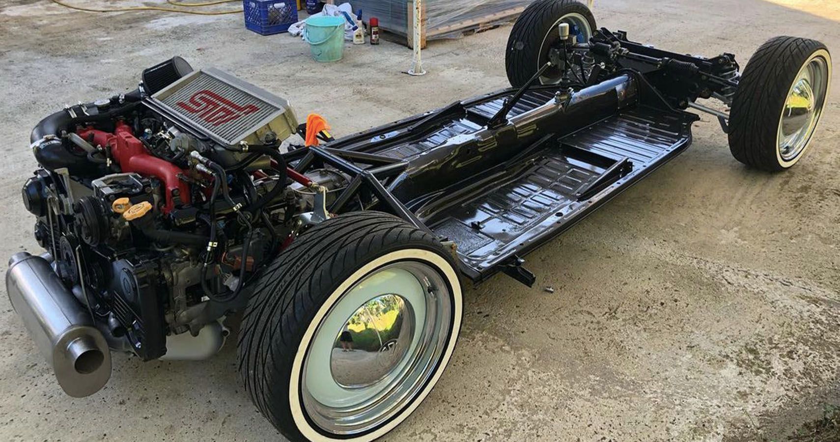 Watch A Subaru STI-Swapped Volkswagen Bug Approach 350HP On The Dyno