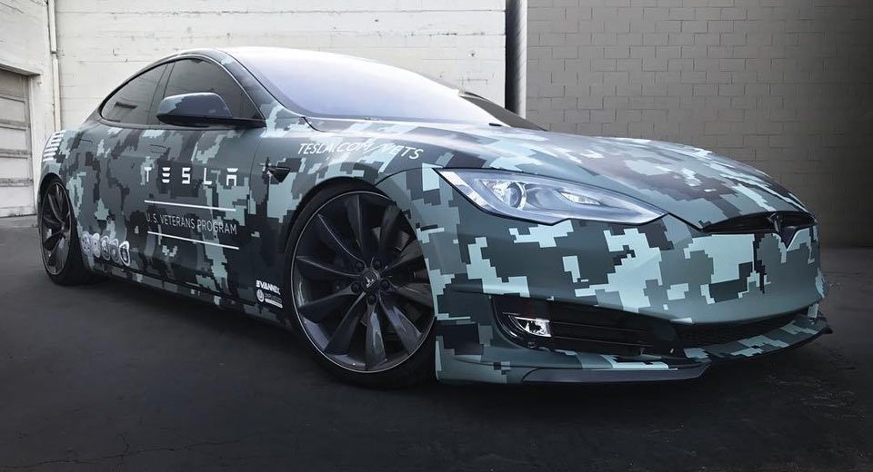 Tesla Rolls Out Model S With "Special Ops" Livery For Veterans Day
