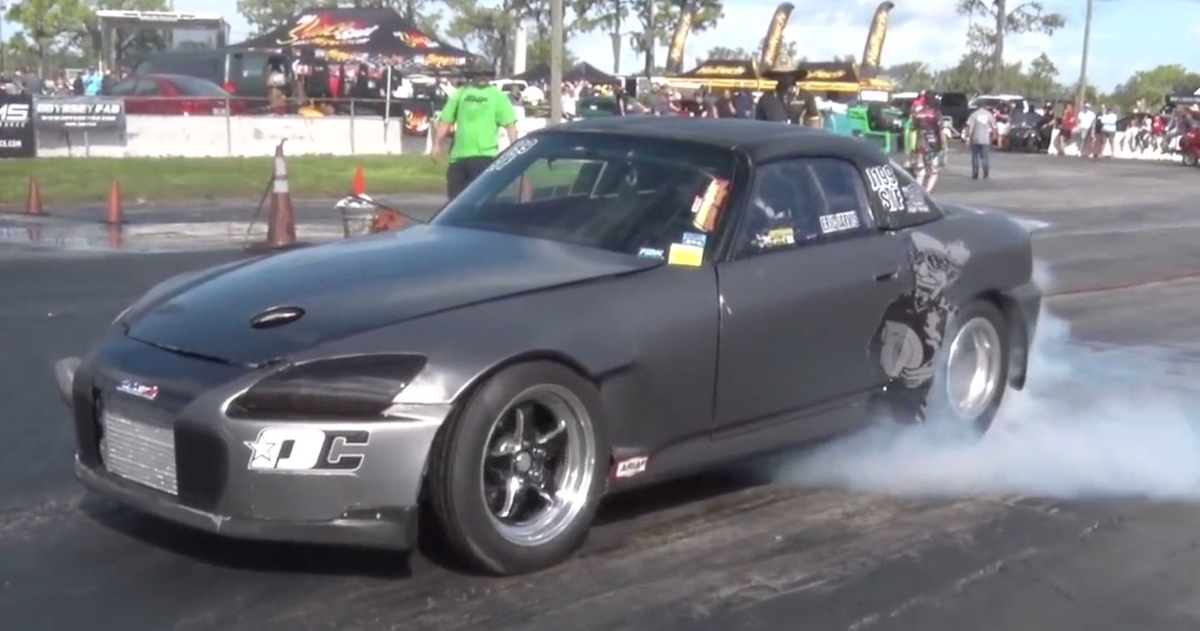Watch This Honda S2000 Cranking 70 Pounds Of Boost Blasting Down The Track
