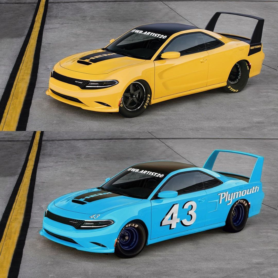 Plymouth Superbird Richard Petty NASCAR Gets Modern Rendering