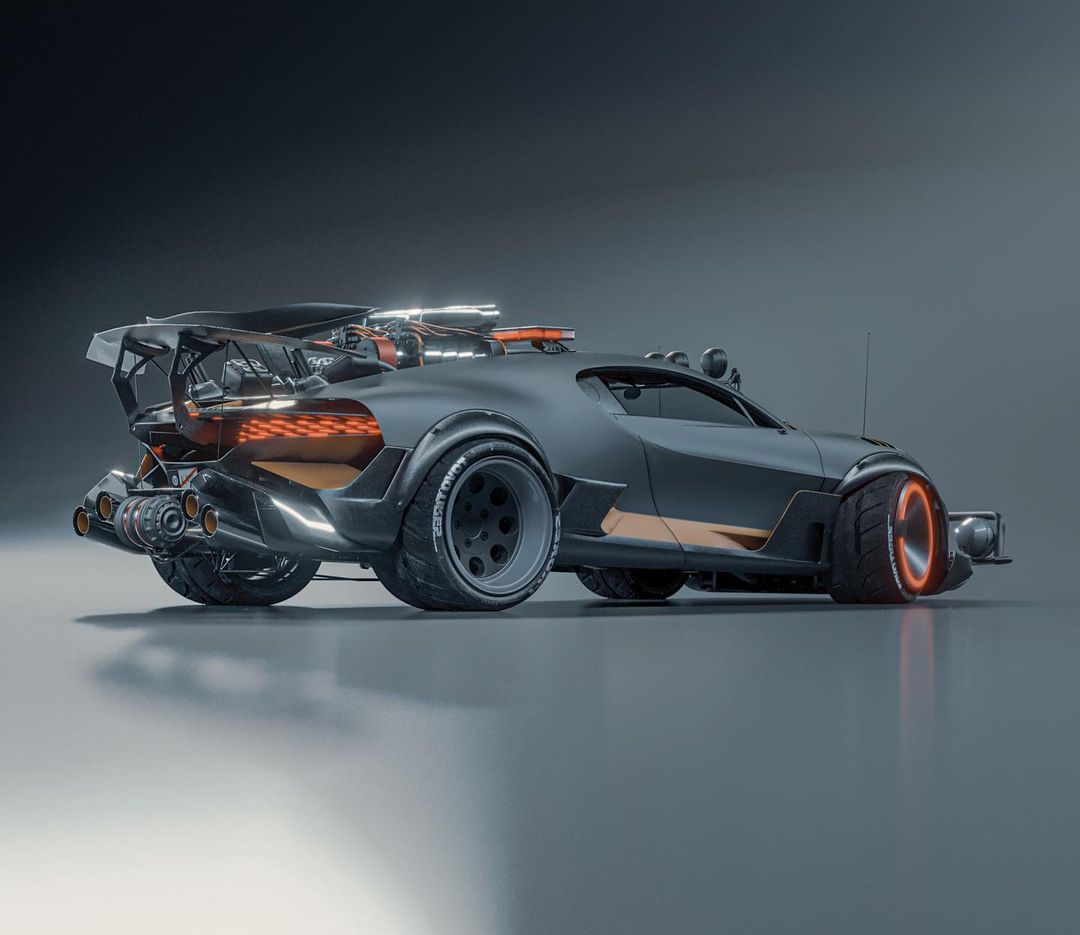 This Rendered Baja-Ready Bugatti Divo Belongs In Cyberpunk 2077