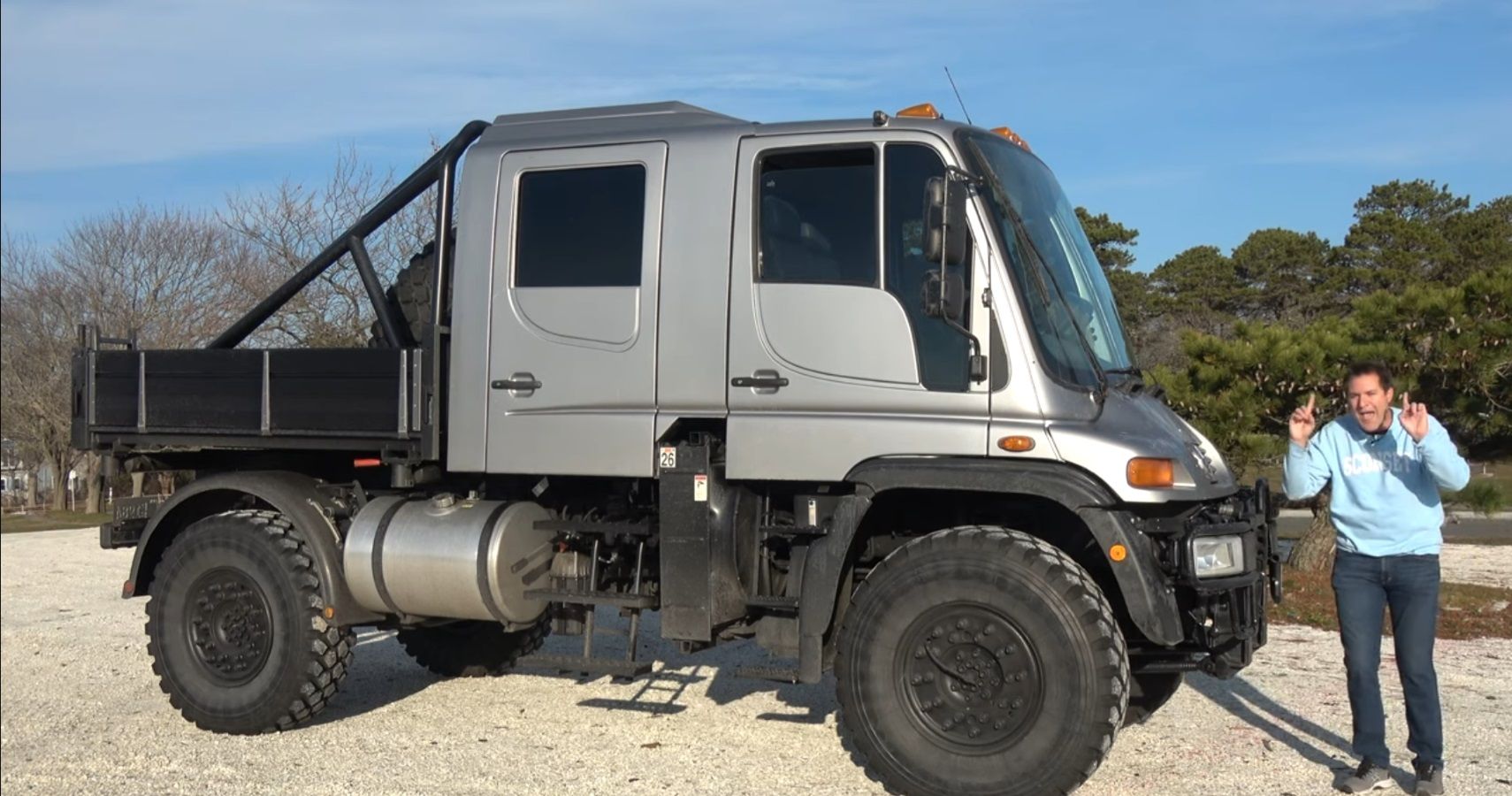 Watch Doug DeMuro Review This Modified Crew Cab Unimog U500