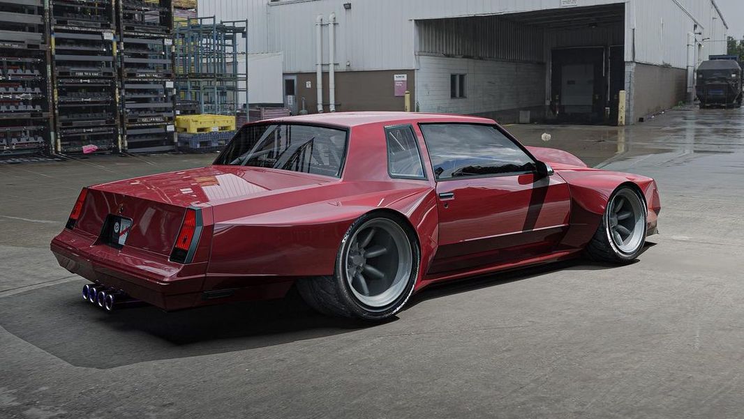 Chevy Monte Carlo Rendered With Extreme Widebody Kit