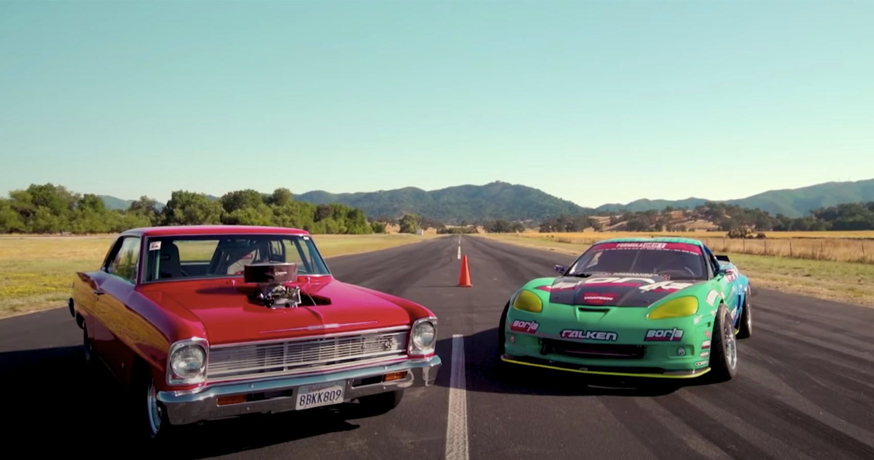 1966 Big Block Nova Vs 950-HP Corvette Face Off In Clash Between Two ...