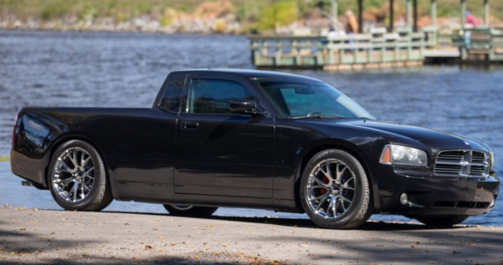 Hemi-Powered Charger Pickup With Hellcat-Style Wheels Is On Bring A Trailer