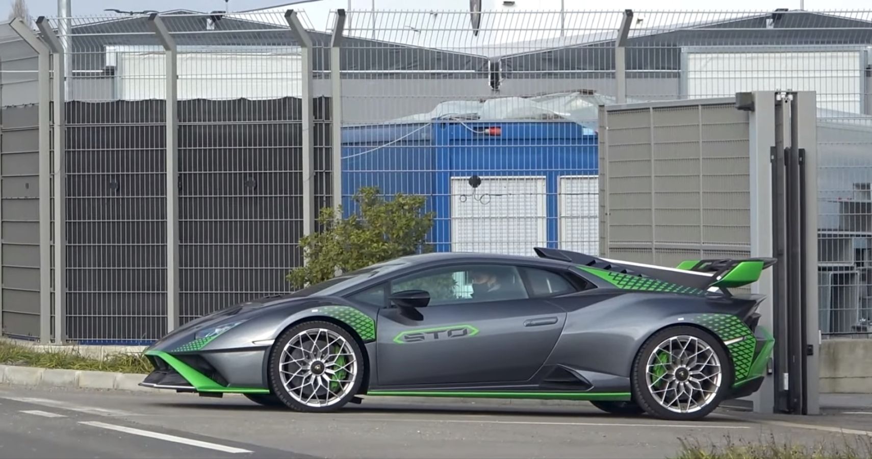 Lamborghini Huracan STO In Gray And Green Spotted Testing