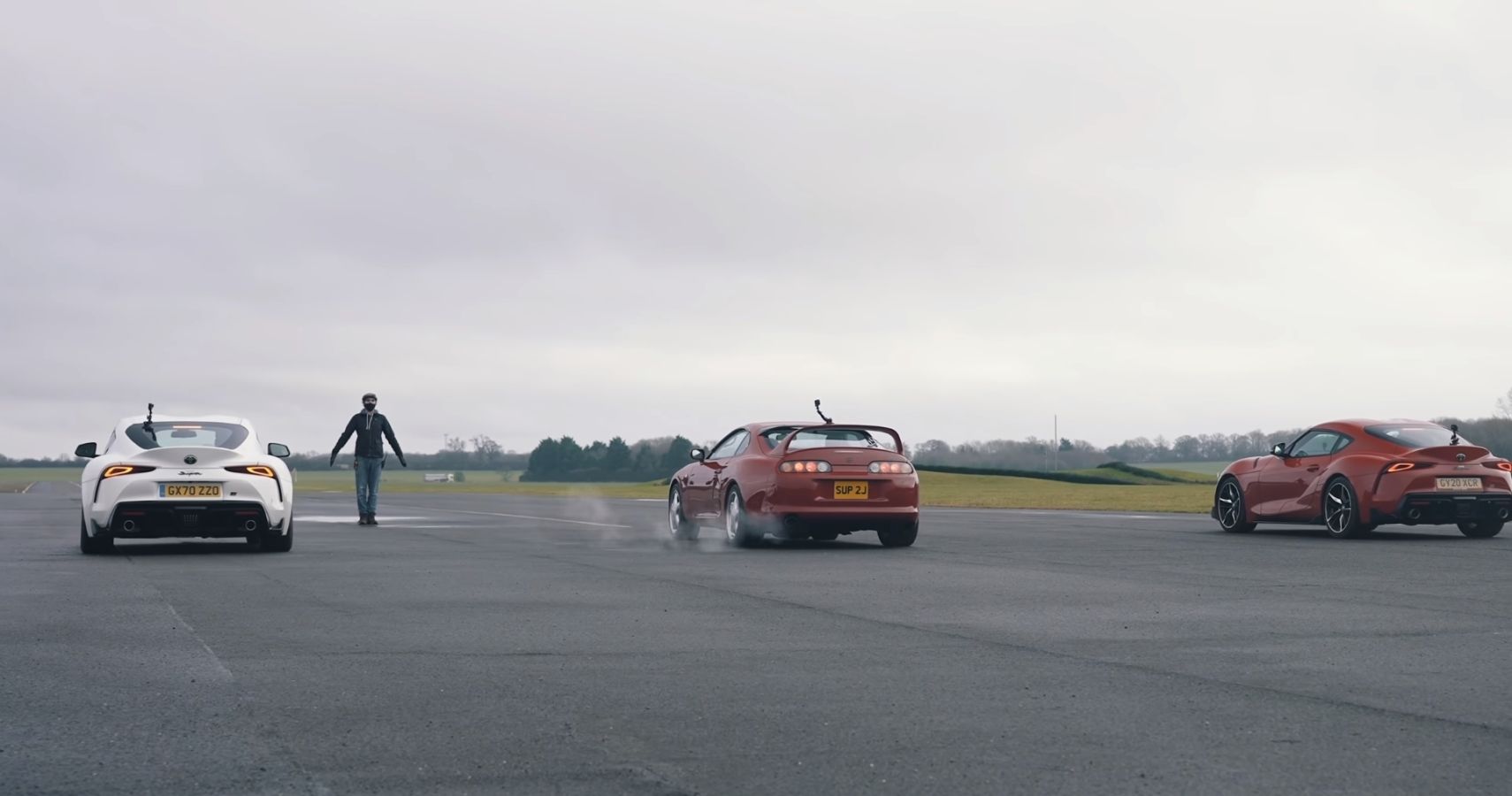 Watch A Classic Mk4 Supra Take On Its Two Modern Siblings