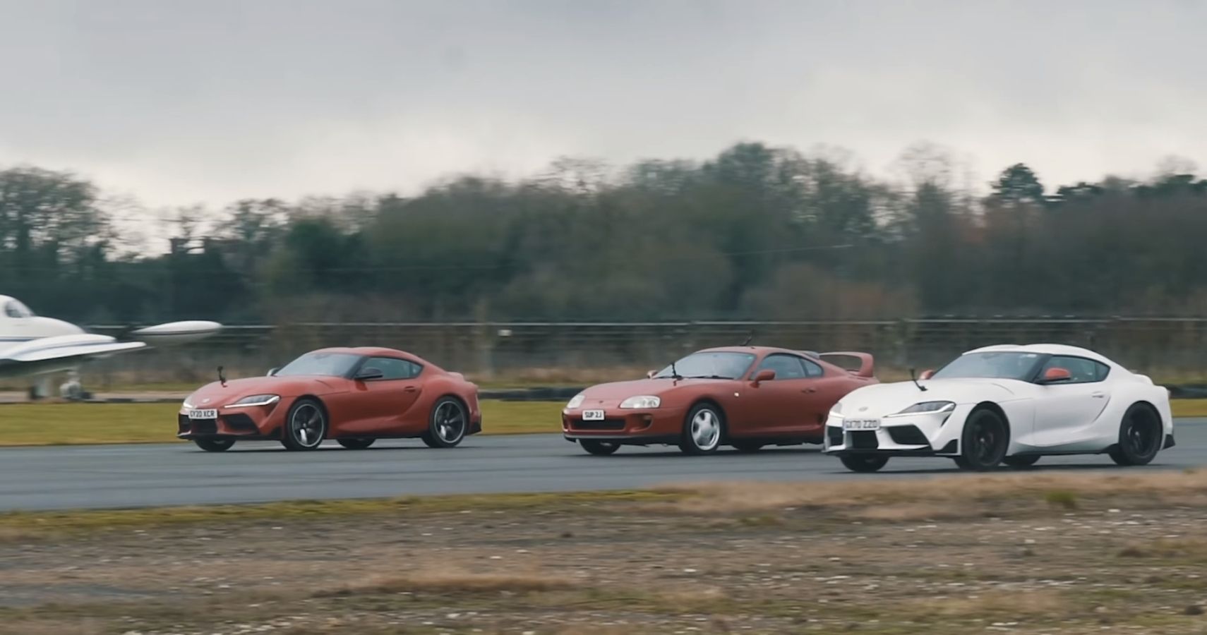 Watch A Classic Mk4 Supra Take On Its Two Modern Siblings