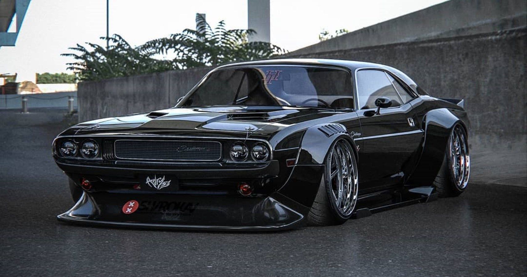 Dodge Challenger Sporting A Killer Widebody Kit Injects JDM Flair Into ...