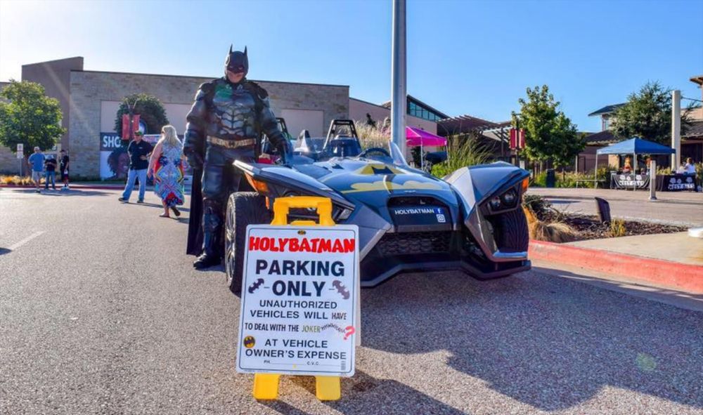 Caped Crusader Driving A Polaris Slingshot Batmobile Spotted In Calgary