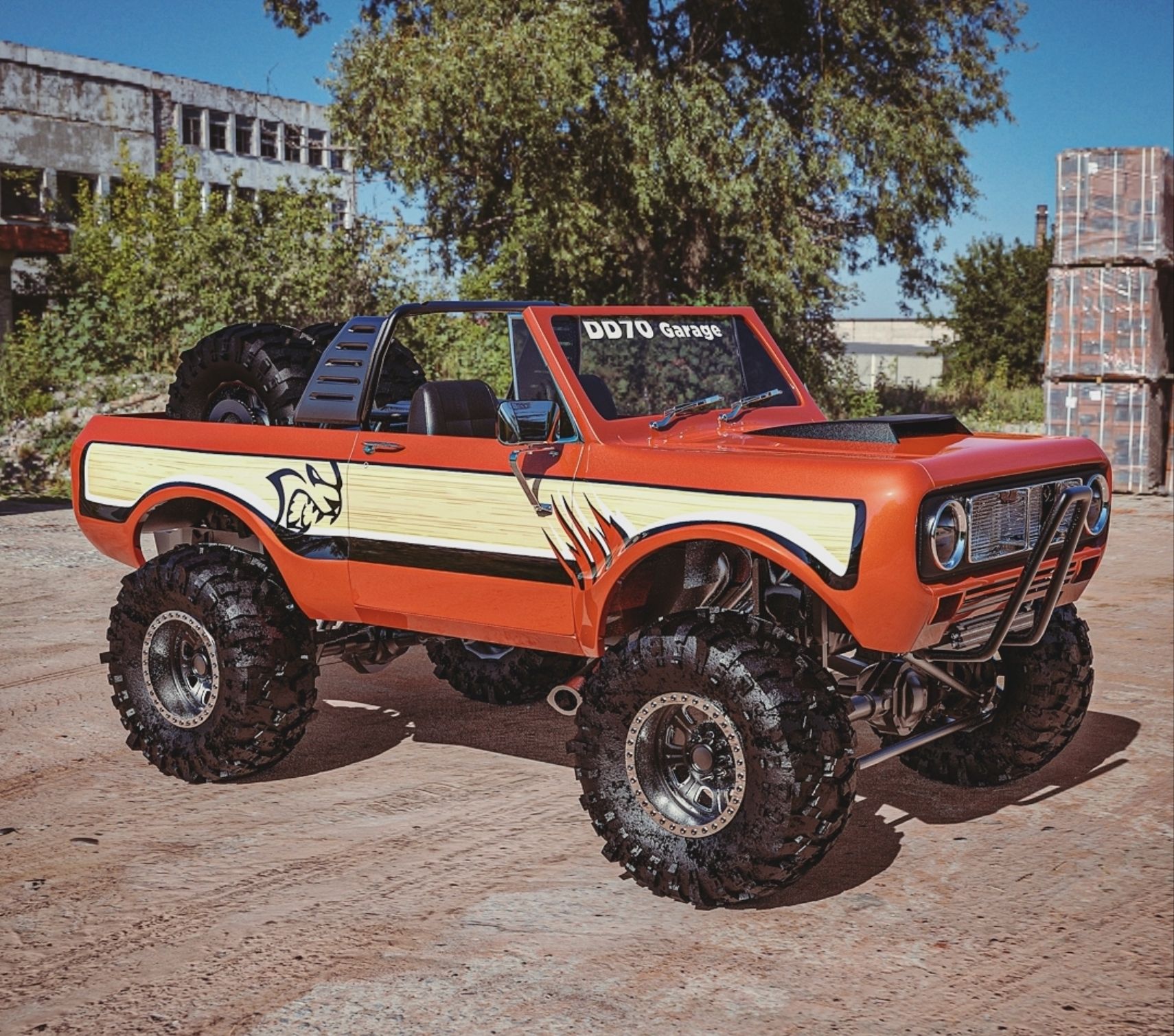 Hellcat International Scout II Gives Off Heavy Baja Vibes In Rendering