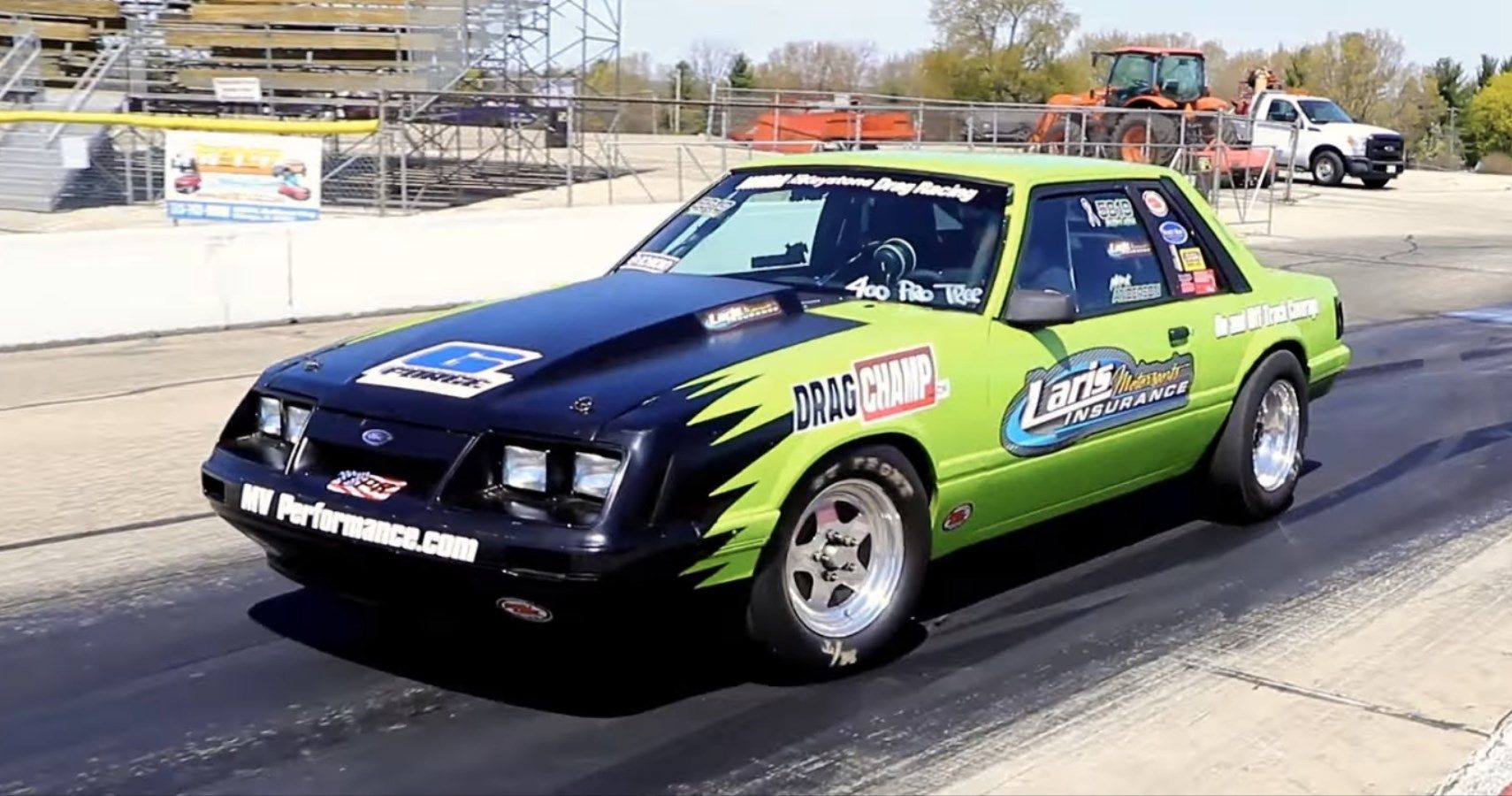 F-150-Powered Fox-Body Mustang Pulls Wheelies With Ease