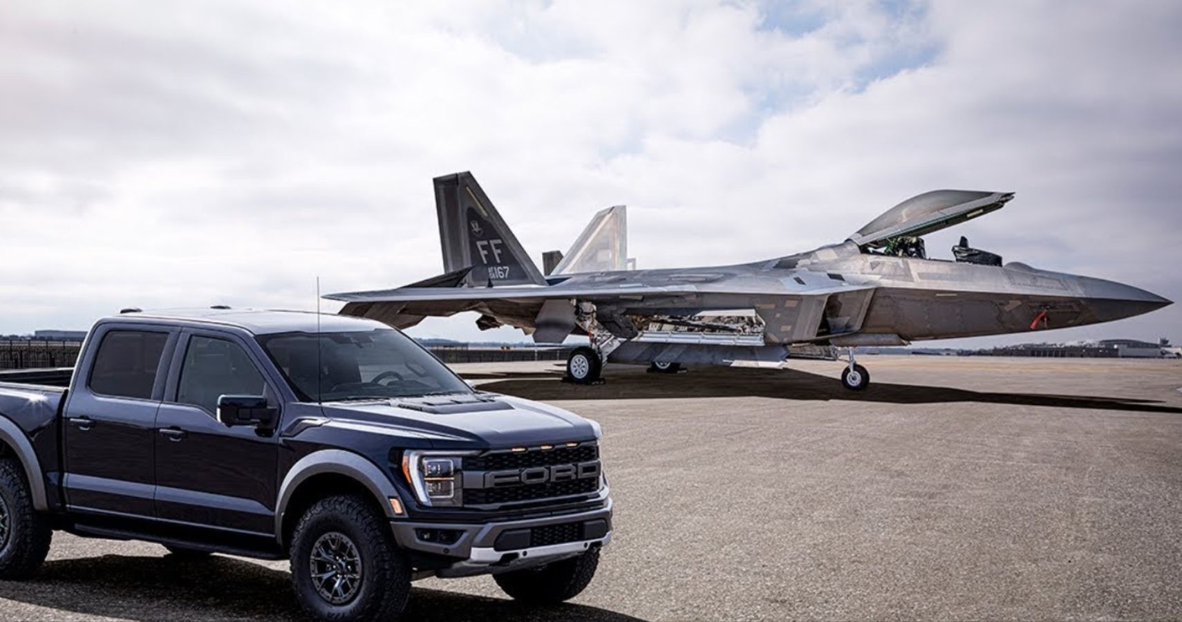 Here's What The 2021 F-150 Raptor And F-22 Raptor Jet Have In Common