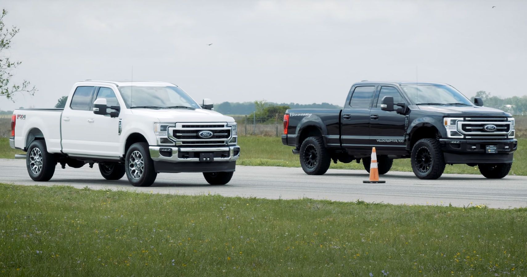 Watch Hennessey's Supercharged VelociRaptor Demolish A Stock F-250 Drag ...