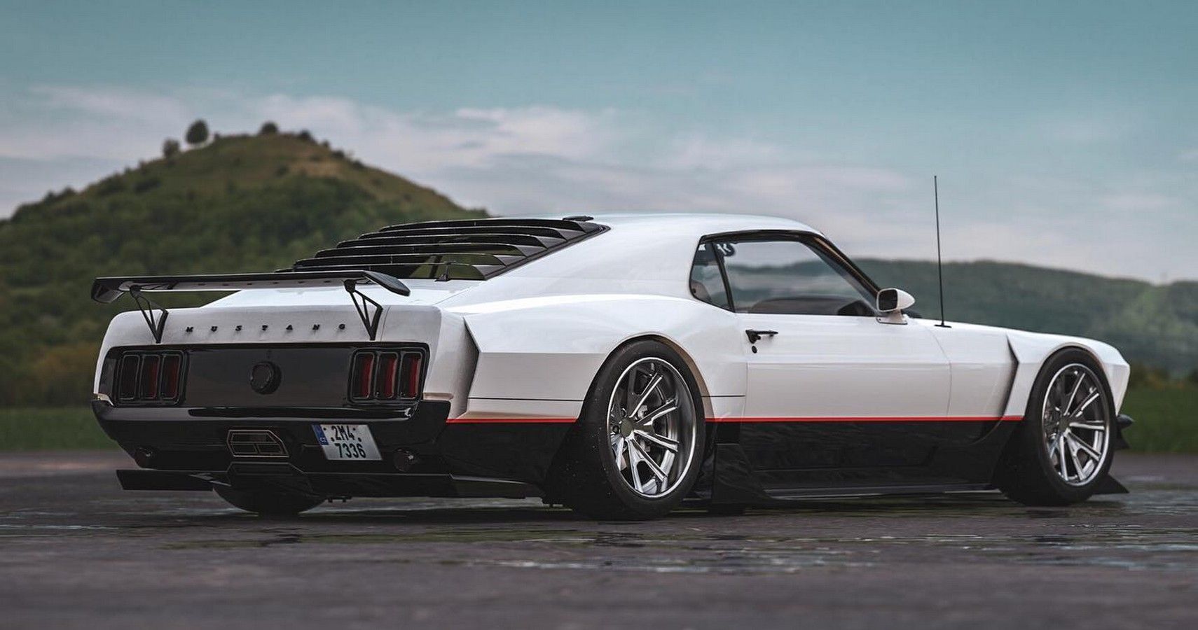 Ford Mustang Boss 302 Rendered With Modern Widebody Kit