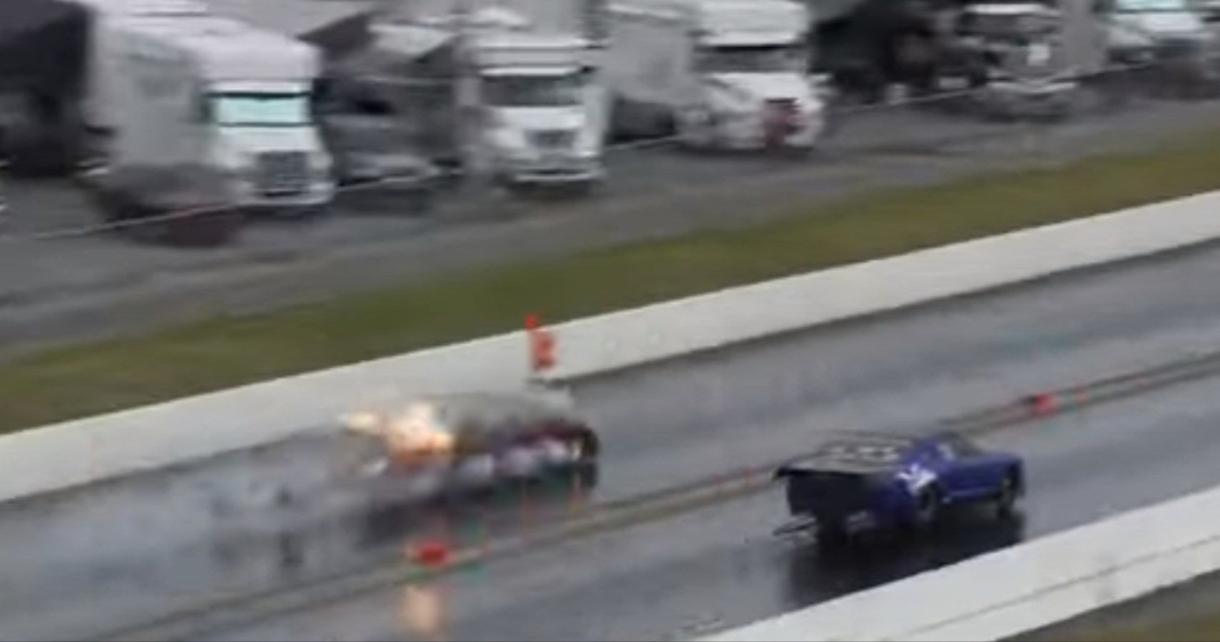 Watch This Blown Pontiac GTO Rocket To Victory In Fiery Run